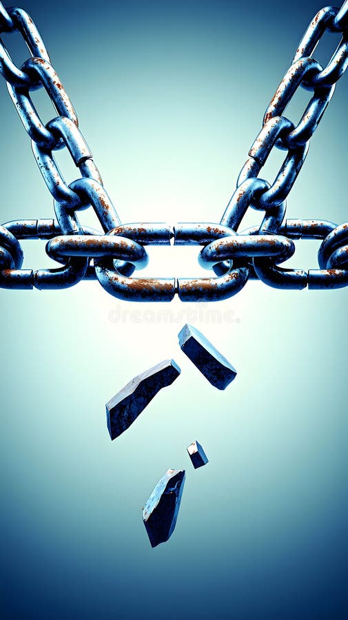 Breaking Chains To Symbolize Freedom Stock Illustration - Illustration ...