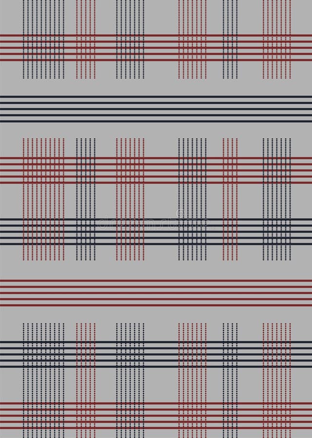 Breaking Check Pattern with Red & Navy Lines & Dots Stock Vector ...