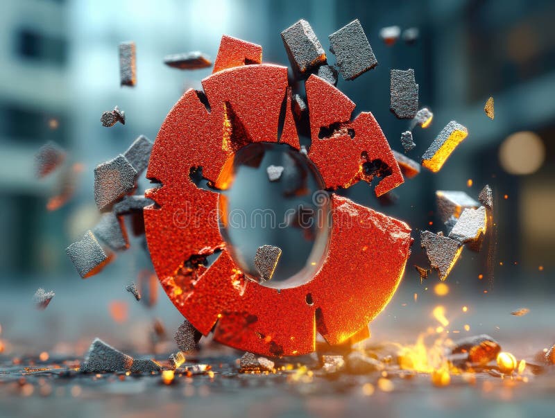Breaking through stock illustration. Illustration of explosion - 333895842