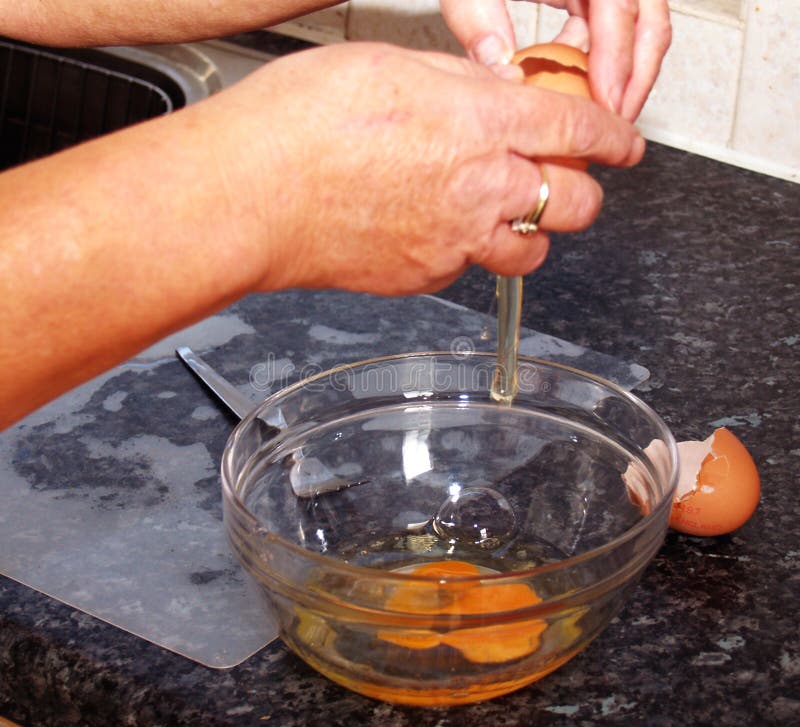 Chef Straining Beaten Eggs. Stock Photo - Image of bowl, pastry: 1907786
