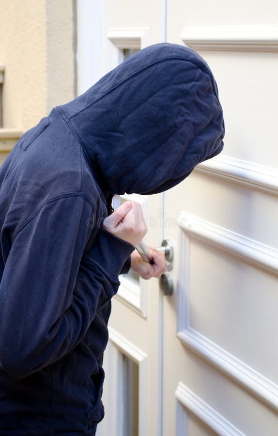 Robber entering the house stock image. Image of intruder - 45220611