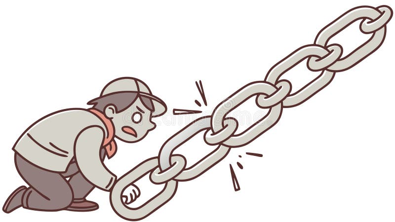 Breaking Free from Chains, Overcoming Obstacles and Liberation, Vector ...