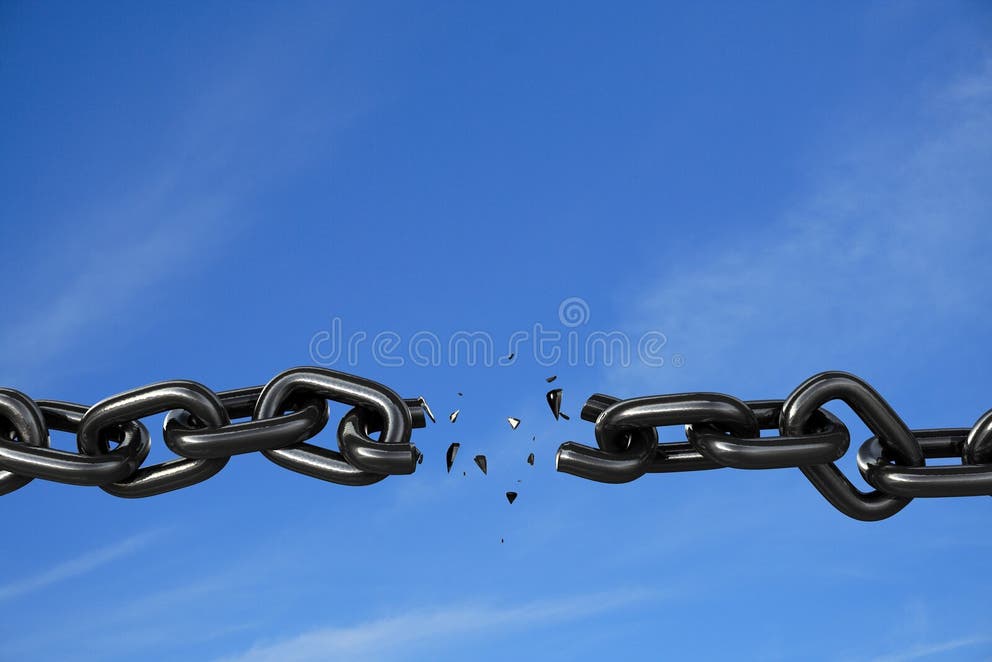 Breaking Free - Sky is the Limit Version Stock Photo - Image of chain ...