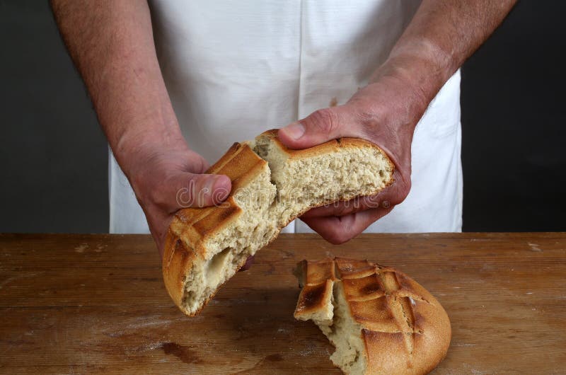 Communion - Breaking Bread stock photo. Image of bread - 17748220