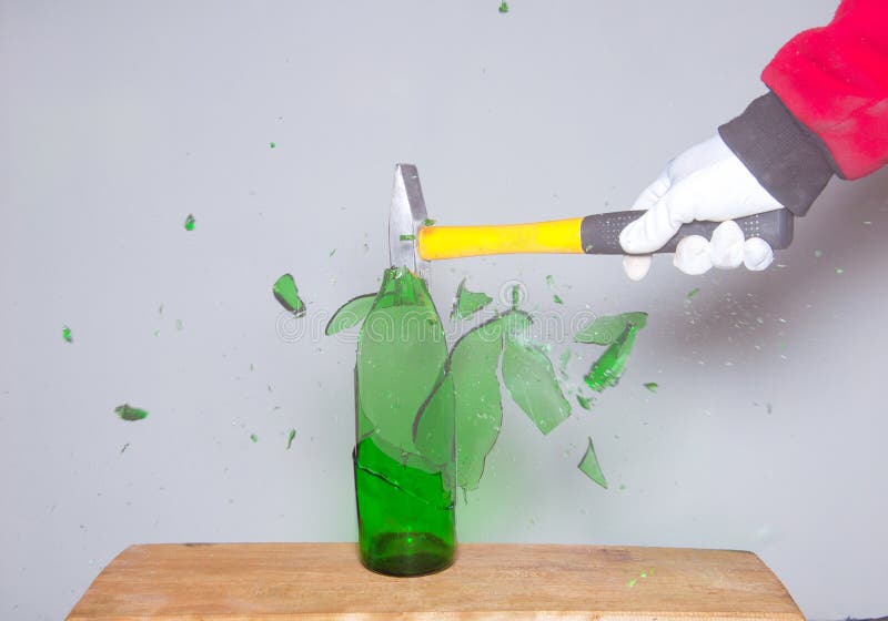 The Breaking Of A Glass With Fragments. Stock Image - Image of ...