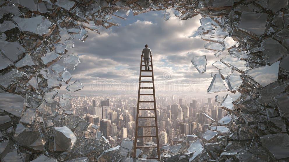 Breaking Glass Ceilings: a Path To Success in the Corporate World Stock ...