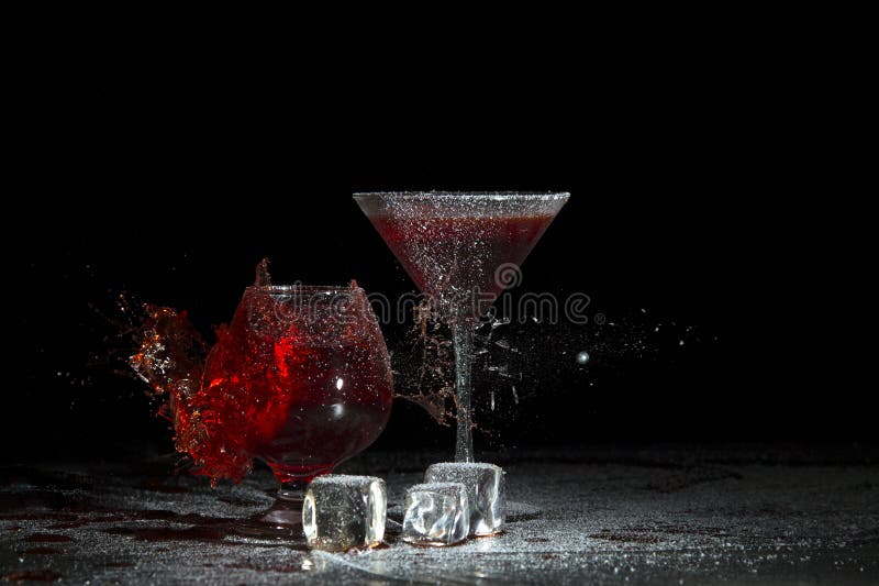 The Breaking of a Glass with Fragments. Stock Photo - Image of ...