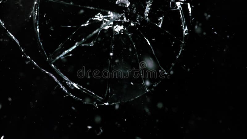 Breaking Glass Shattering Slow Motion Stock Video - Video of bullet ...