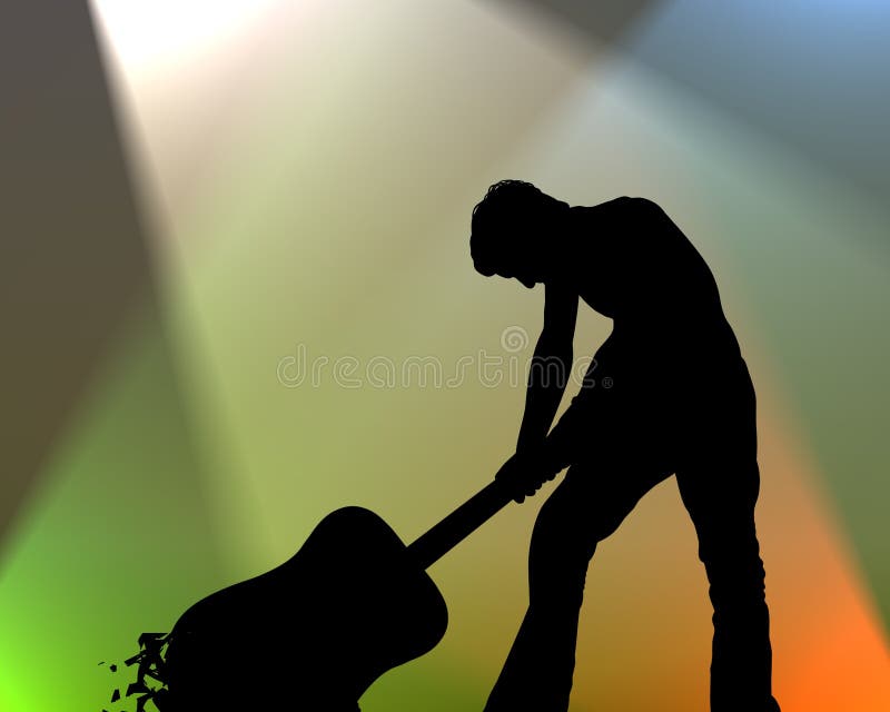 Breaking Guitar Royalty Free Stock Photos - Image: 846728