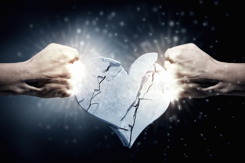 Breaking the heart stock photo. Image of hand, despair - 70103722