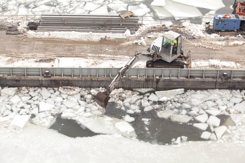 Breaking the ice stock image. Image of iceberg, machine - 28997969