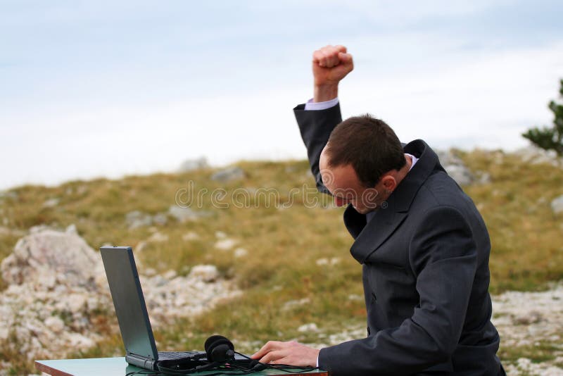 Breaking the laptop stock photo. Image of internet, employee - 3363296