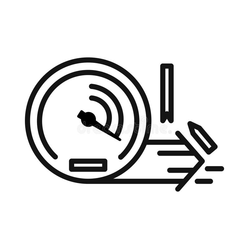 Breaking Limits Black and White Icon Illustration Stock Vector ...