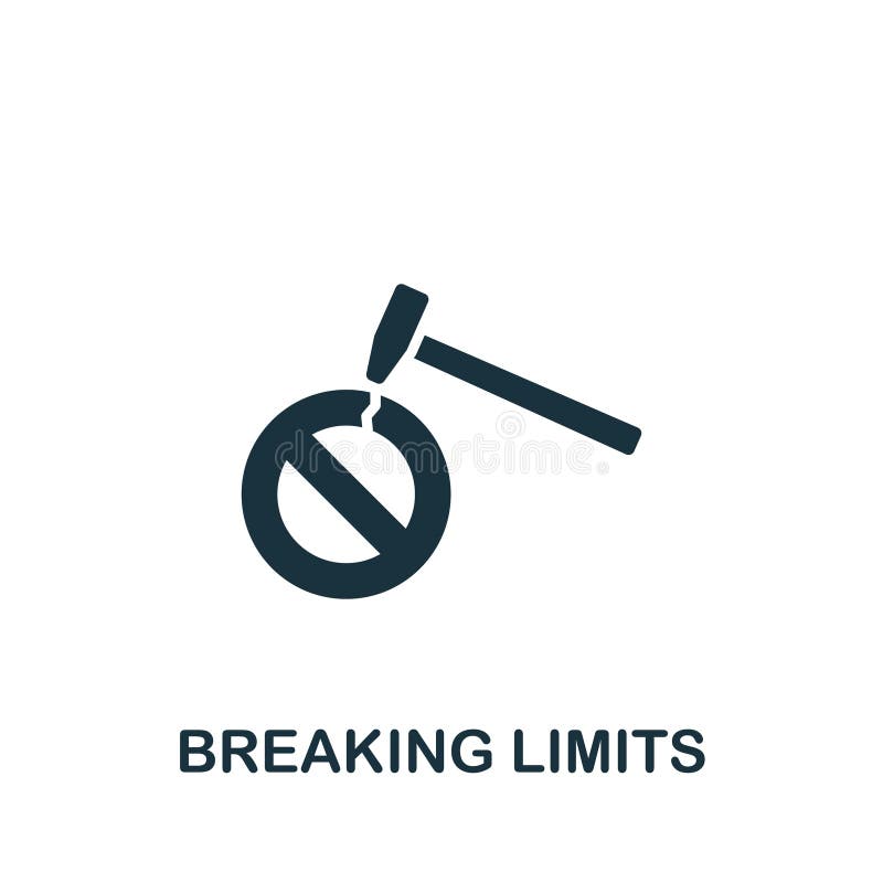 Breaking Limits Icon. Monochrome Simple Sign from Performance ...