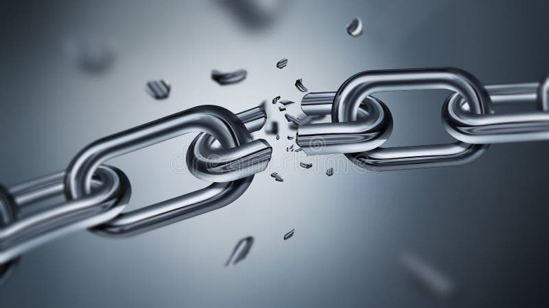 Breaking chains stock illustration. Illustration of connections - 37894289