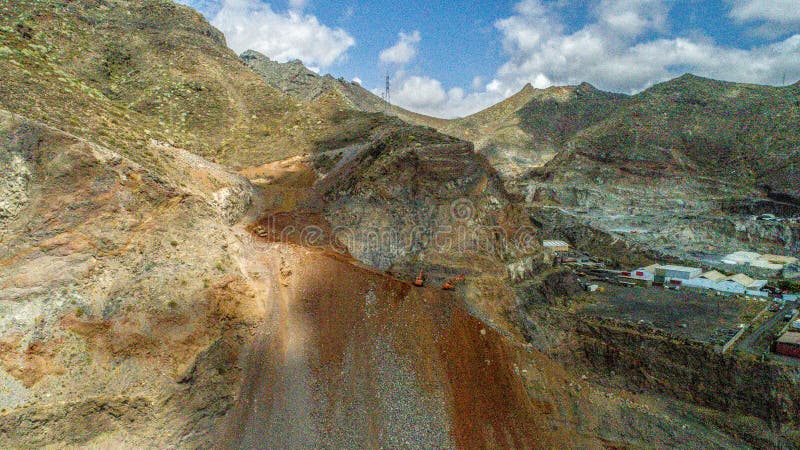 Breaking mountains stock image. Image of dronephoto - 141847119