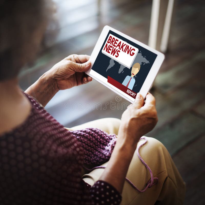 Breaking News Article Broadcast Headline Journal Concept Stock Photo ...