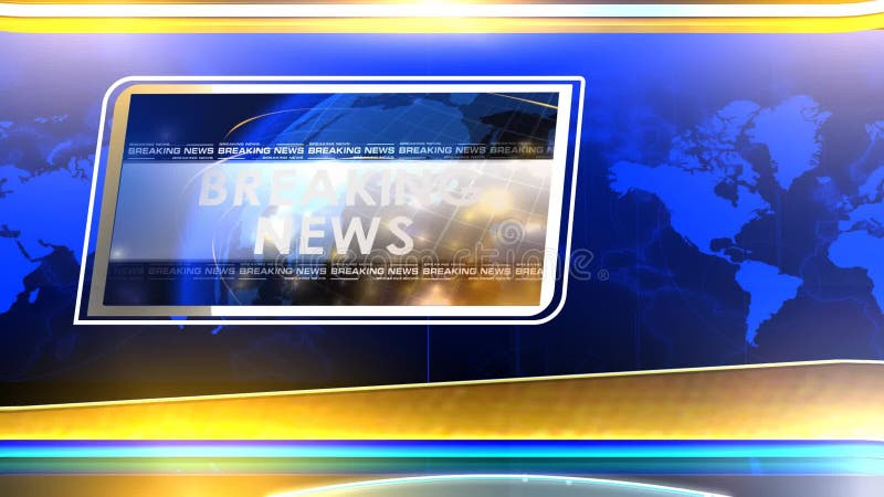 Breaking News Background with Stdio Blue Stock Video - Video of ...