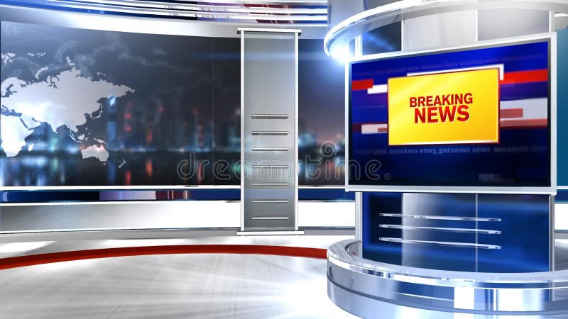 Breaking News Background Studio Stock Footage - Video of looped ...