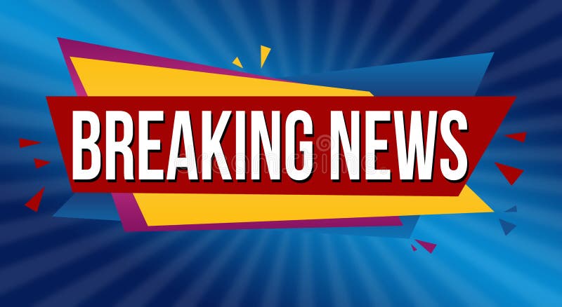 Breaking News Banner on Blue Background Stock Vector - Illustration of ...