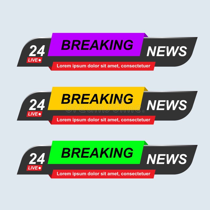 Breaking News Banner Designed-modern Lower Third Template Stock Vector ...