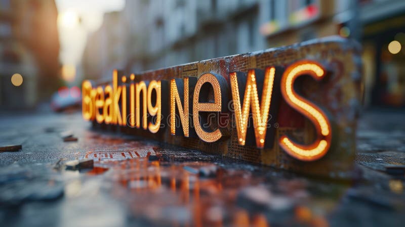 Breaking News Banner: Typography Domination. Stock Illustration ...