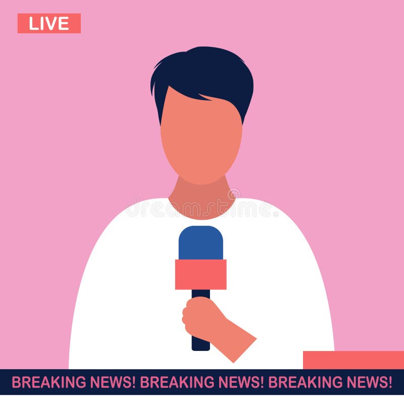Breaking news concept stock vector. Illustration of character - 196763563