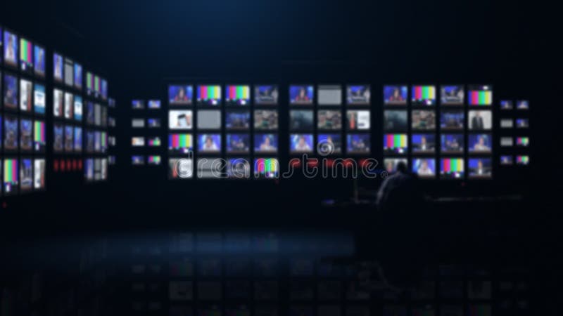 Breaking news control room stock video. Video of background - 83047643