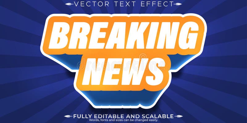 Breaking News Editable Text Effect, Editable News and Tv Text Style ...