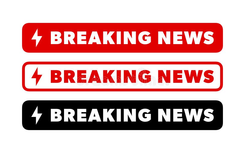 Breaking News Icons. Real Time Engagement Stock Illustration ...