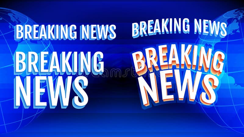 Breaking News Letters Set stock vector. Illustration of broadcasting ...