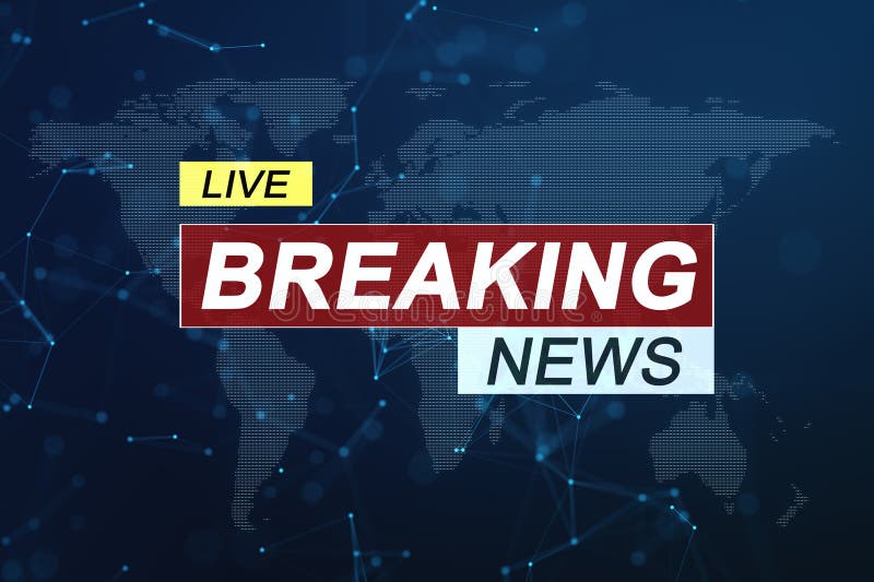 Breaking News Live Broadcast Graphic with World Map and Digital ...