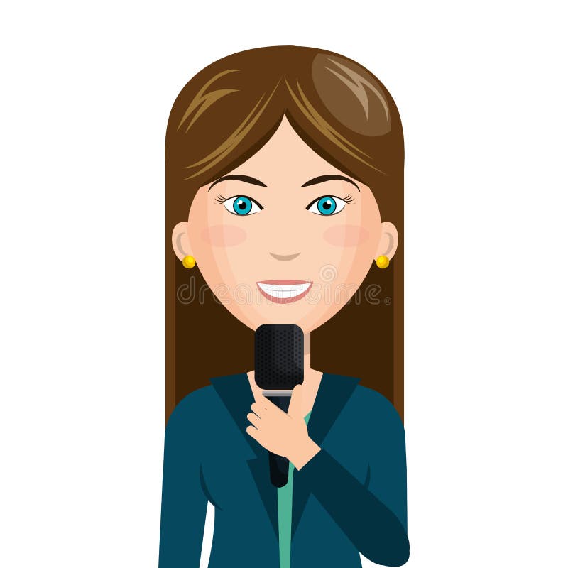 Breaking News Reporter Character Stock Vector - Illustration of symbol ...
