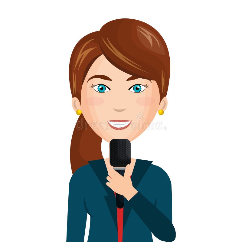 Breaking News Reporter Character Stock Vector - Illustration of icon ...