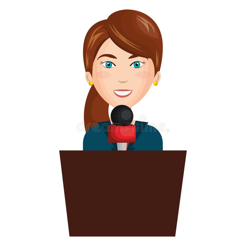 Breaking News Reporter Character Stock Vector - Illustration of news ...