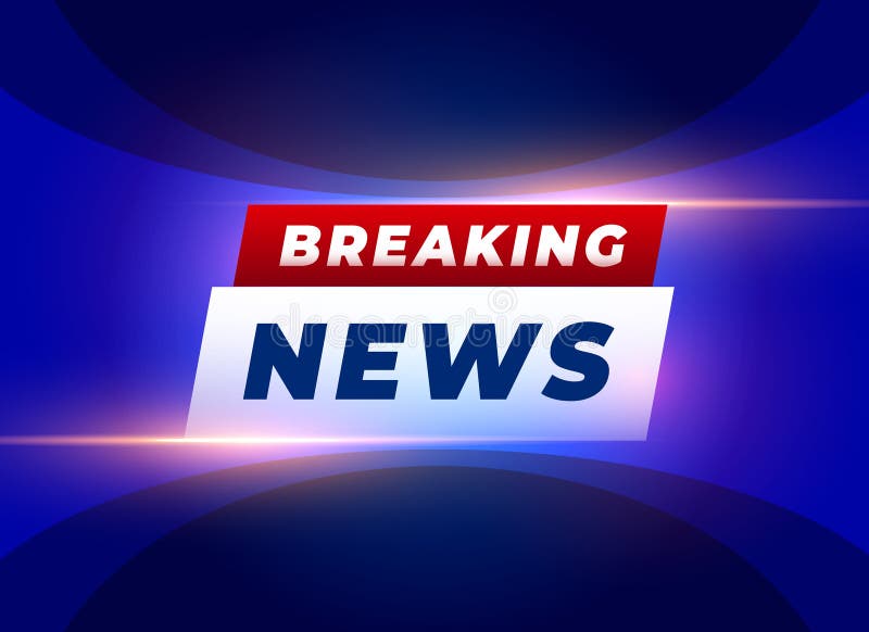 Breaking News Screen Headline Template with Light Effect Stock Vector ...