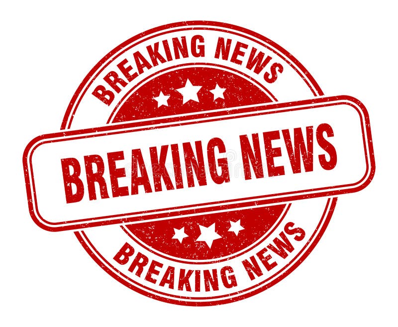 Breaking News Stamp. Breaking News Round Grunge Sign Stock Vector ...