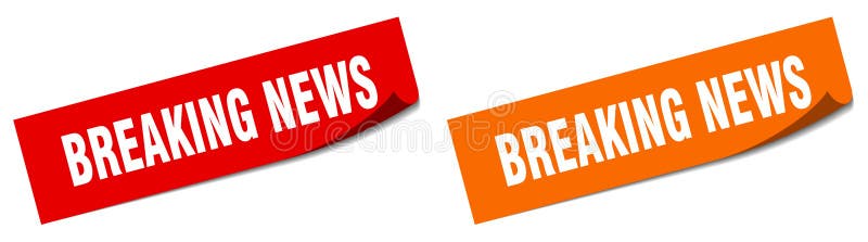 Breaking News Banner Template. Breaking News Ribbon Label Stock Vector ...