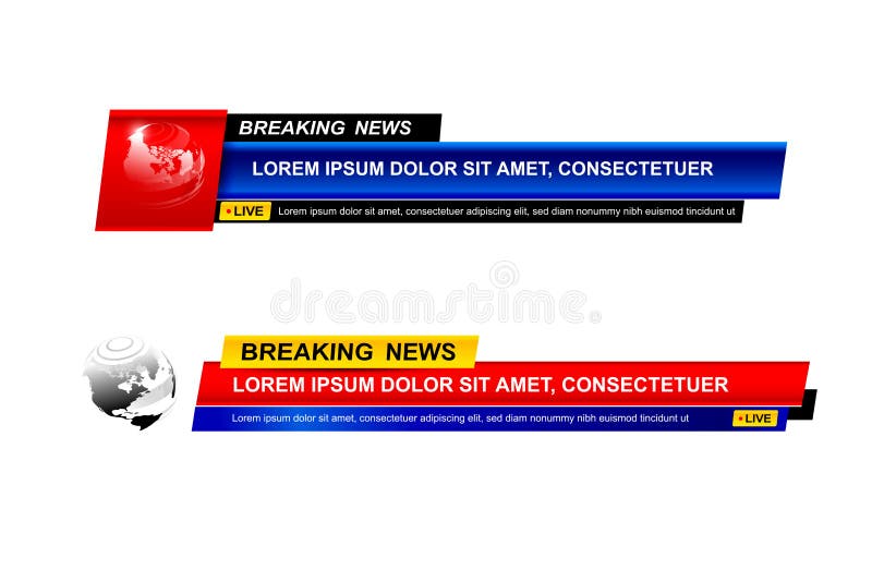 Breaking News Template Set 004 Stock Vector - Illustration of business ...