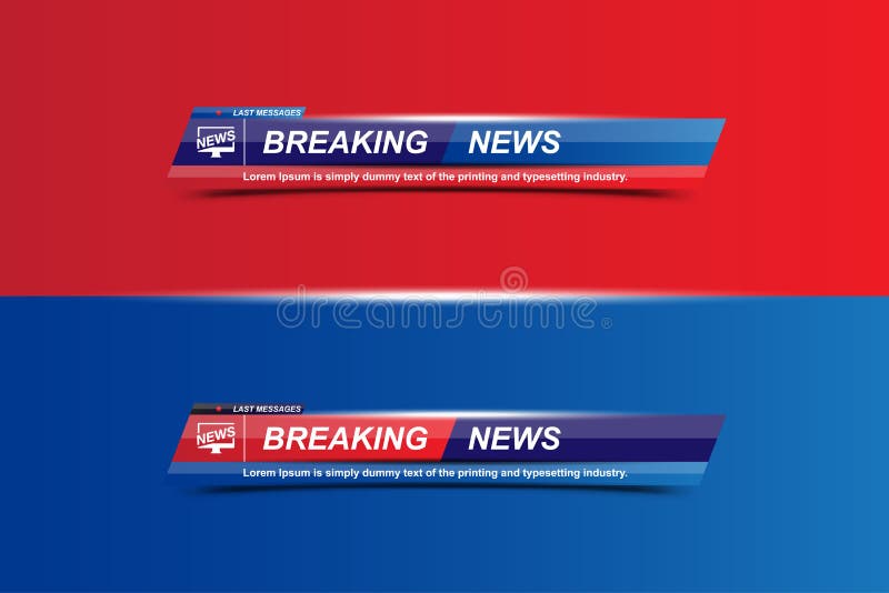 Tv News Bar, Video Headline Title or Lower Third Stock Vector ...