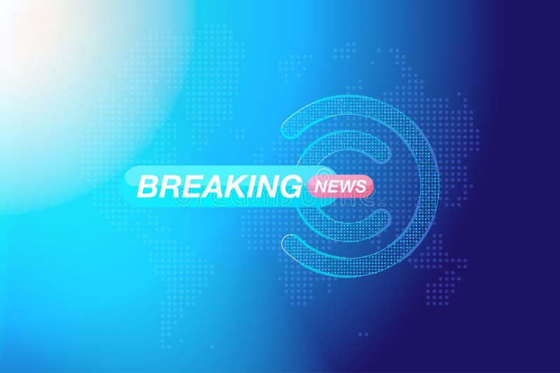 Breaking News TV Screen in Modern Style. Flat Vector Illustration EPS ...