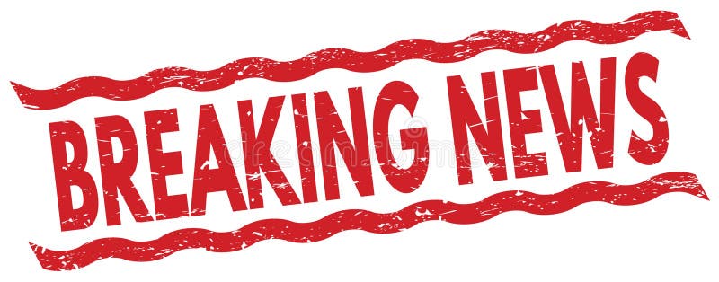 BREAKING NEWS Text on Red Lines Stamp Sign Stock Illustration ...