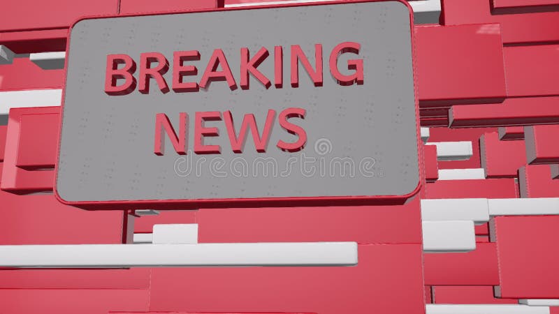 Breaking News Text Rendered. 3d Text of Breaking News. News Studio ...