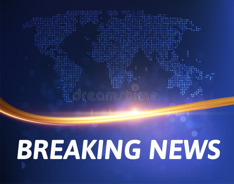 Breaking World News Vector Background with Golden Wavy Line. EPS10 ...