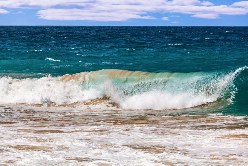 Breaking Ocean Wave and Sand. Stock Photo - Image of australia, high ...