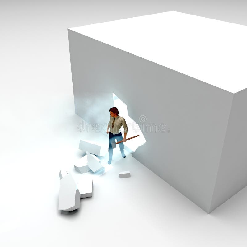 Breaking Out stock illustration. Illustration of escape - 79607598