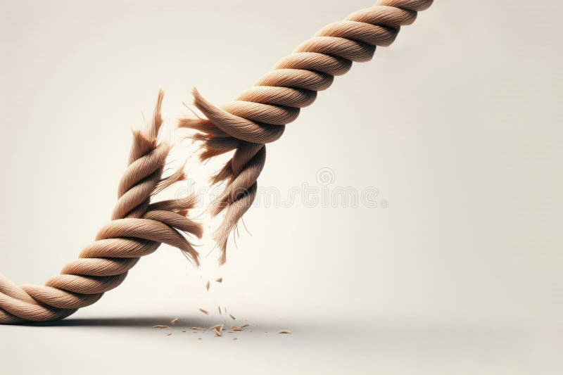 Breaking Rope. Space for Text. Stock Photo - Image of pull, link: 324155778