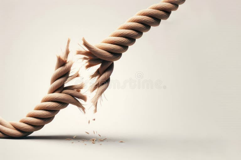 Breaking Rope. Space for Text. Stock Photo - Image of pull, link: 324155778