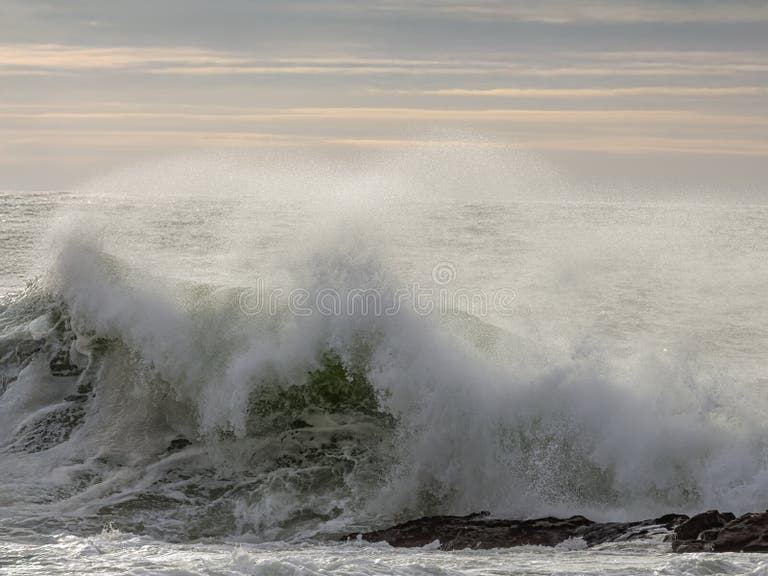 Breaking Sea Wave at Sunset Stock Photo - Image of barrel, crash: 363960992