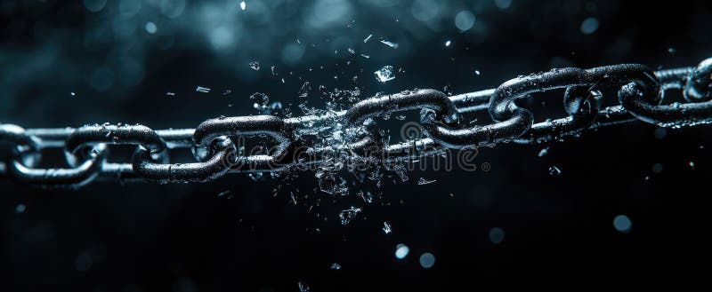 Breaking Silver Chain Halloween Banner Stock Photo - Image of dramatic ...